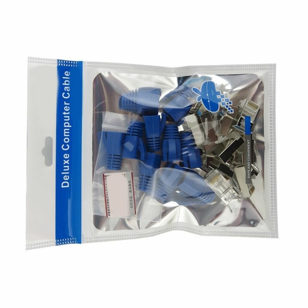 10 комплектов, сетевой порт RJ45 Гбит /с, разъем 8P8C CAT7-синий