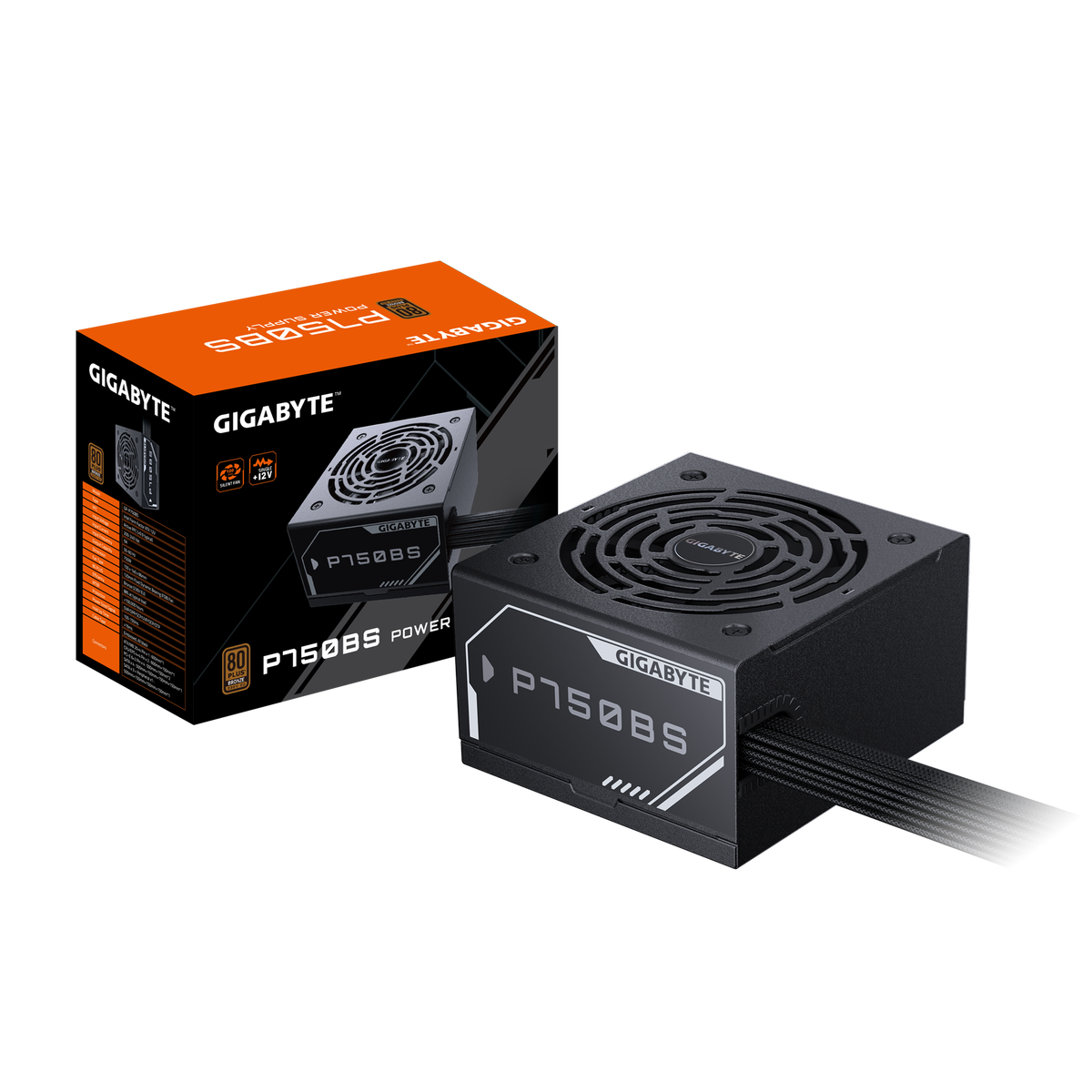 Блок питания ПК Gigabyte P750BS 750W, 80Plus, Bronze, RTL, черный