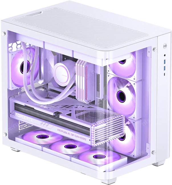 JONSBO TK-3 White Корпус без блока питания/ Корпус JONSBO TK-3 White ATX без БП, mini-ITX, micro-ATX, белый — фото 1