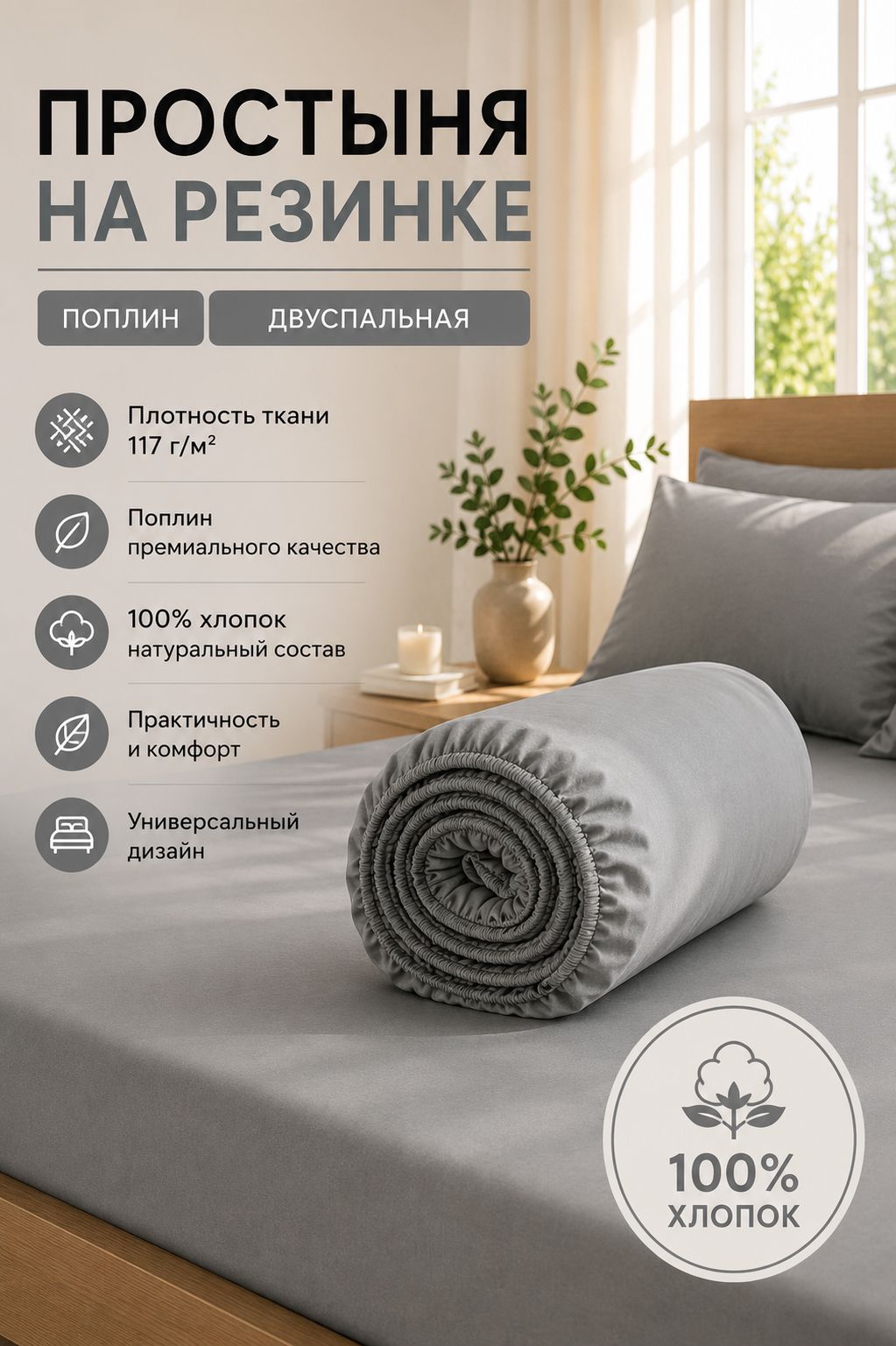 Простынь на резинке Эрго-Текс