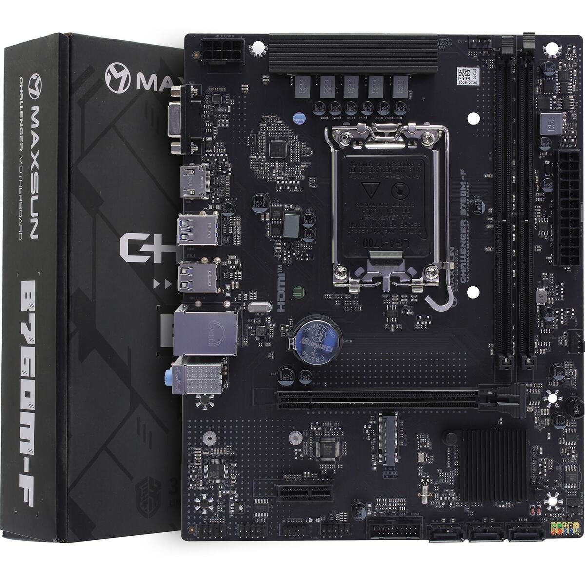 MAXSUN MS-Challenger B760M-F (RTL) LGA1700 B760 PCI-E Dsub+HDMI GbLAN SATA MicroATX 2DDR4