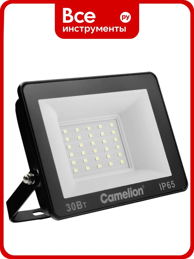 Прожектор Camelion LFL-3004 C02 черный (LED SMD, 30 Вт, 3000 лм, 230В, 6500К, 131х118х30) 16331