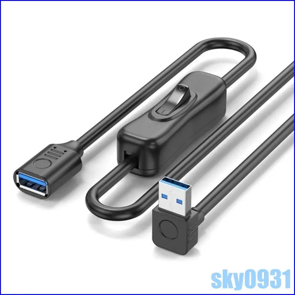 (1 штука) Удлинитель USB3.0 от мужчины к женщине с переключателем длиной 30 см