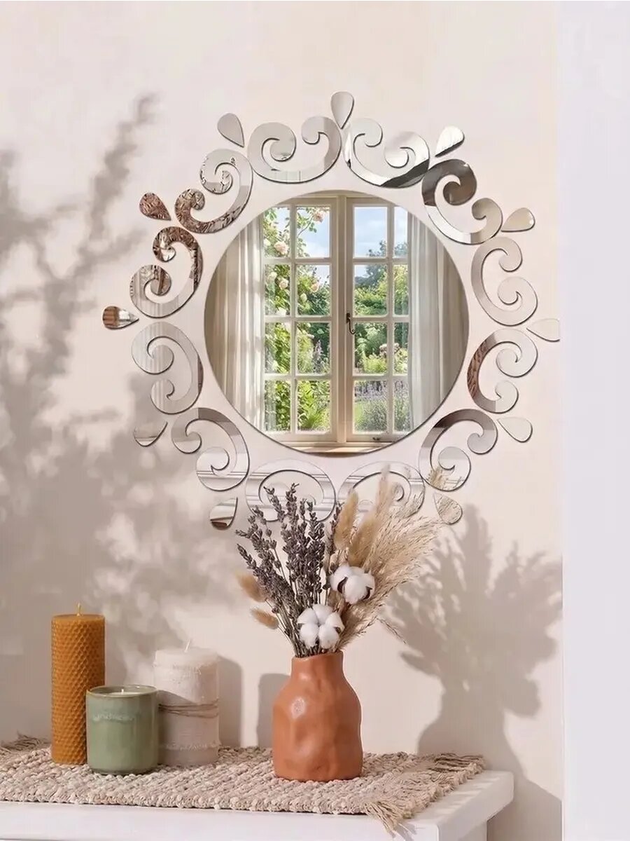 Стильное зеркало с восточным узором для интерьера