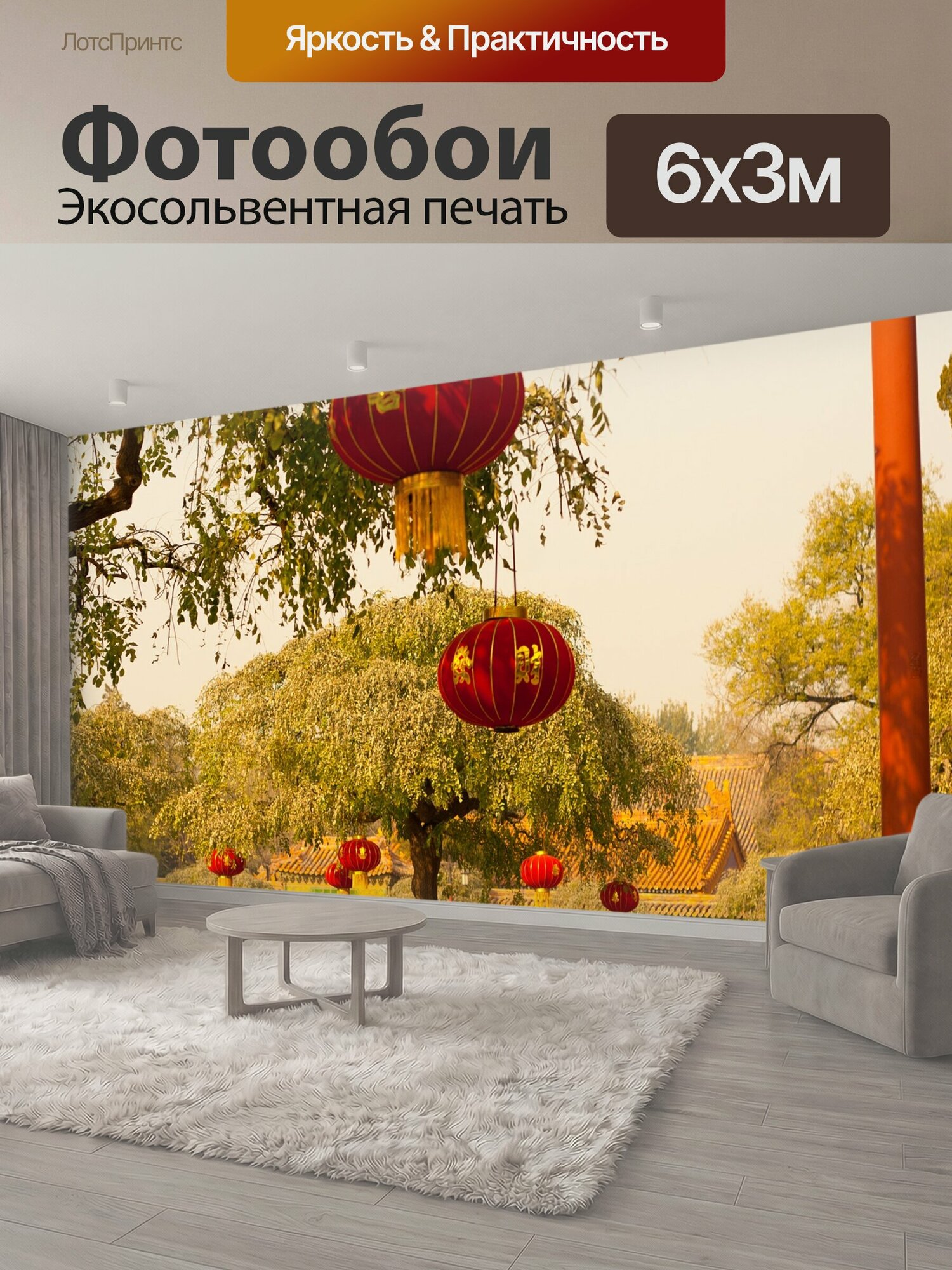 Фотообои "Азиатский, китайский язык, китай" 600x300 см. экосольвентная печать