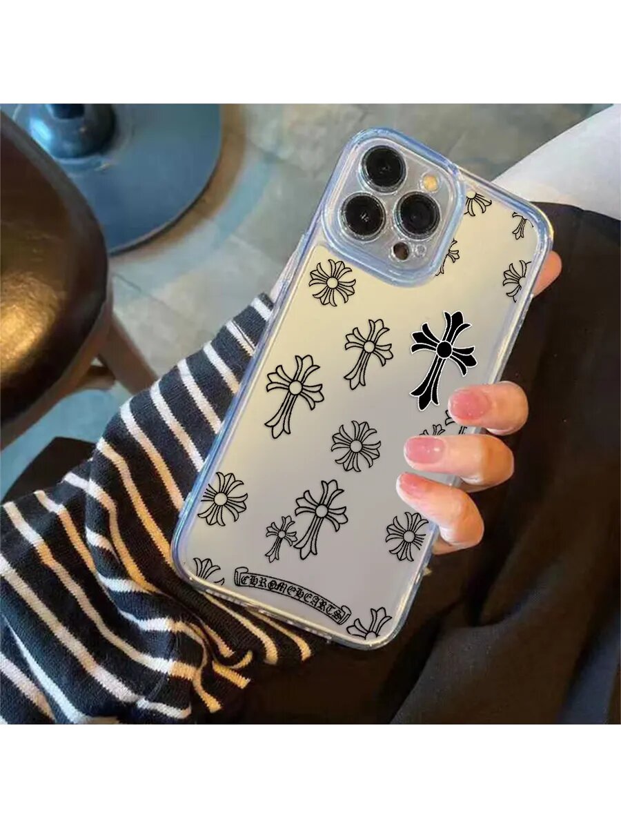 Чехол на iPhone 13 прозрачный с принтом Крест