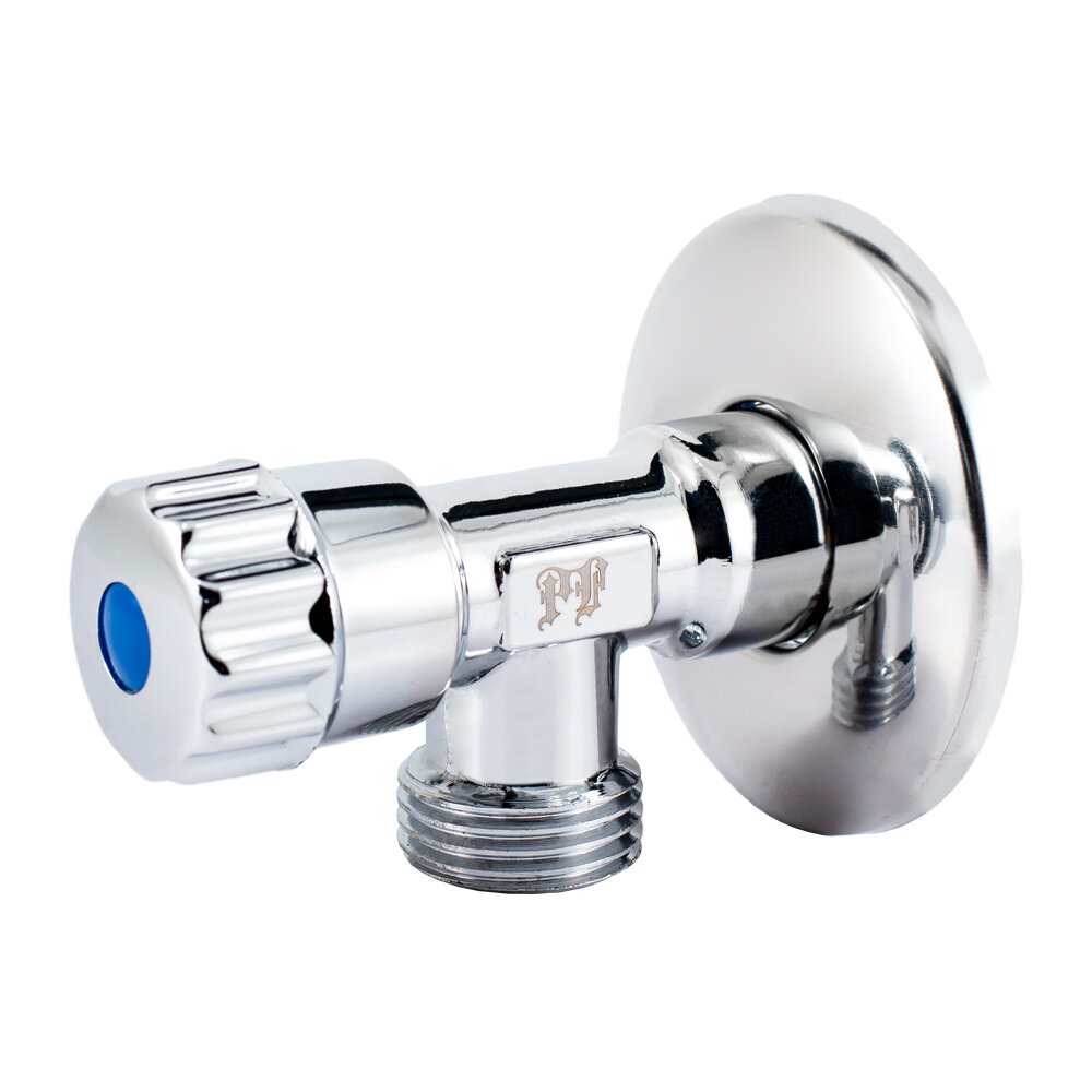 PROFACTOR Вентиль PF CHROME угловой для бытовой техники н/н 1/2" х 1/2" PF BAV 362