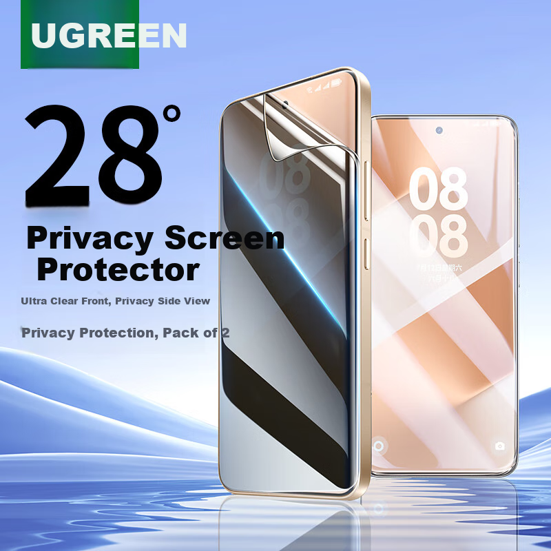 UGREEN Протектор экрана с приватностью для Huawei Pura 80 Pro Серия Гидрогель изогнутый полный покрытие без отверстий