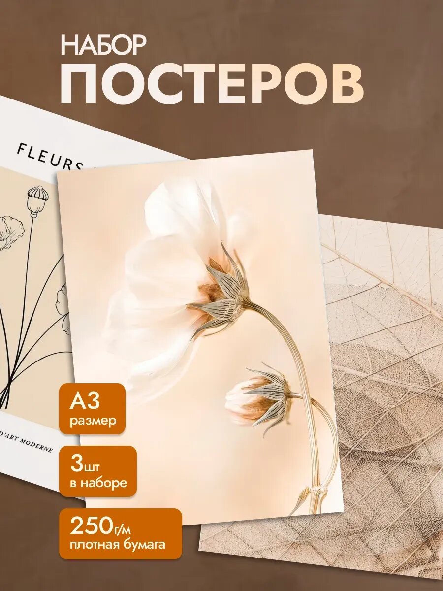 Постеры интерьерные А3 на стену