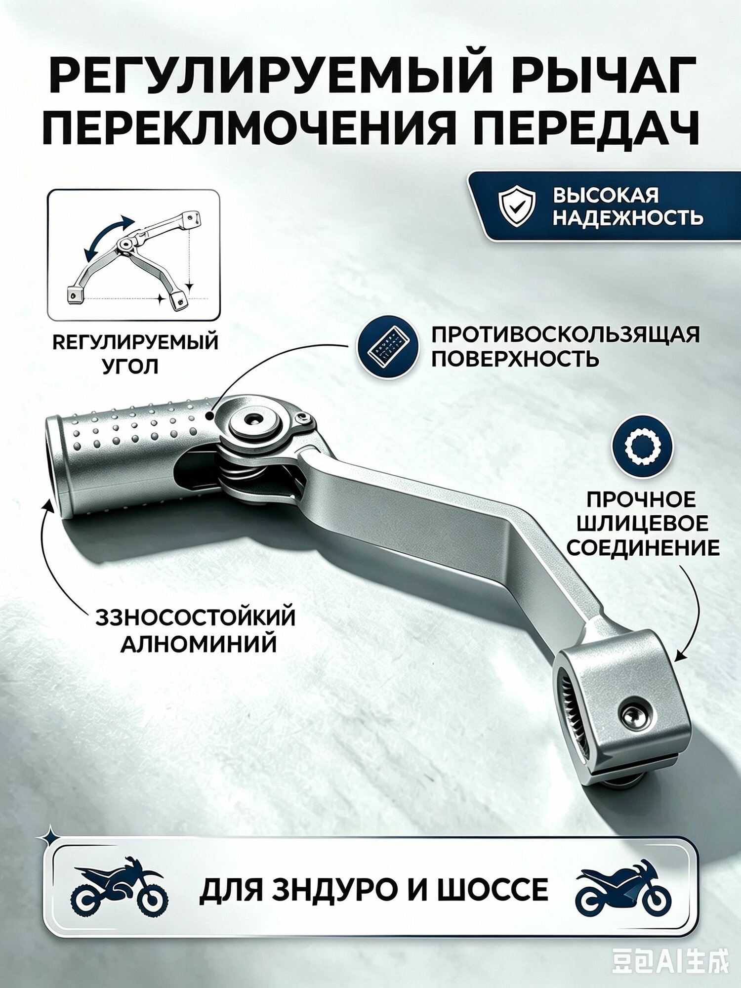 Складной рычаг переключения передач, ножка КПП для Hengjian S5 S6 S7 S8 NB300, Kews, Zuma AJ1, Stonner, CBS300, YBS300