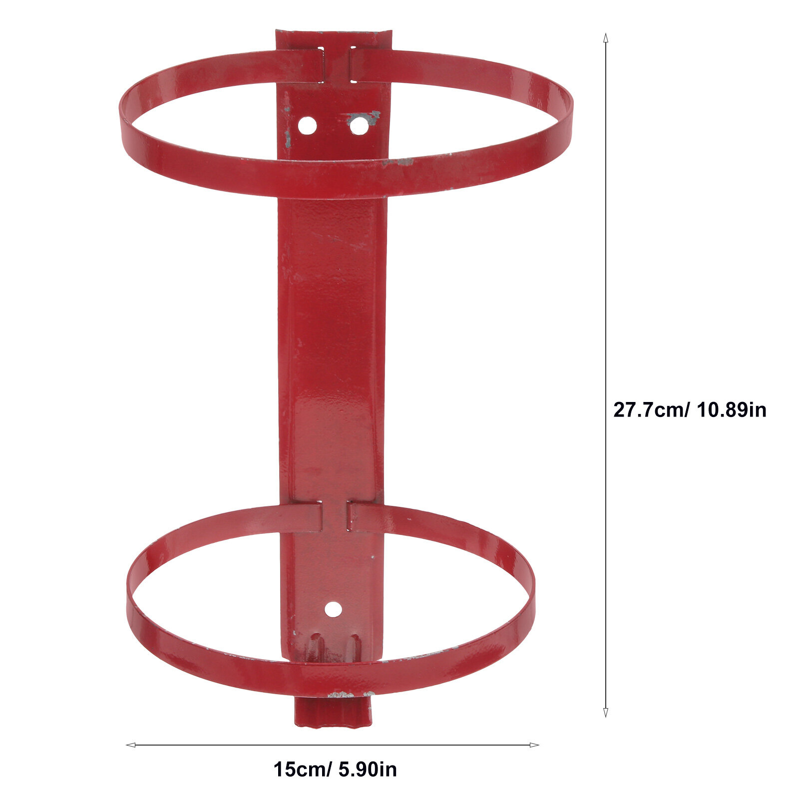 Держатель Огнетушителя 2 Шт Красный Размер 27.70X15.00X15.00Cm