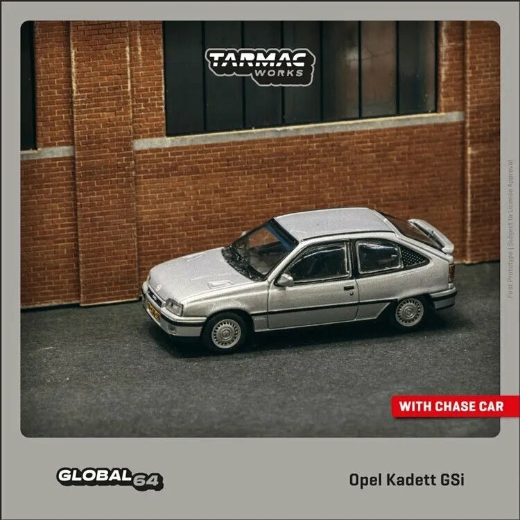 Машинка Tarmac Works 1:64 Opel Kadett GSi Silver T64G-065-SL Die-cast Alloy Car Model Collection Toy Gift