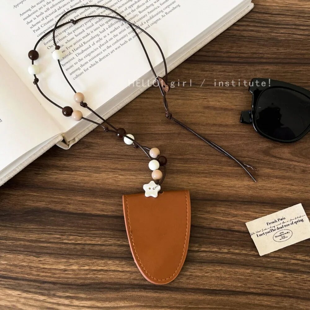 Магнитный держатель для очков из искусственной кожи Zircon Brown