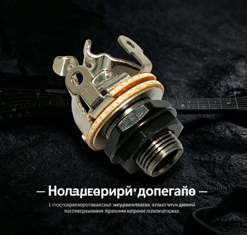Монофонический разъем для электрогитары с многоточечным шумоподавлением, выходной разъем 1/4 дюйма.