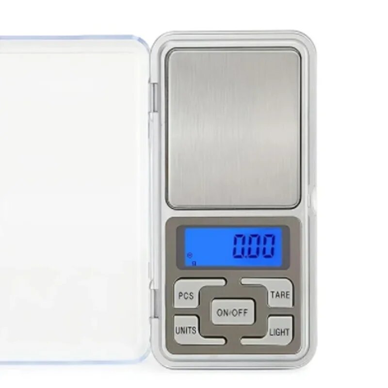 Цифровые весы 1000g/0.1g, карманные, silver