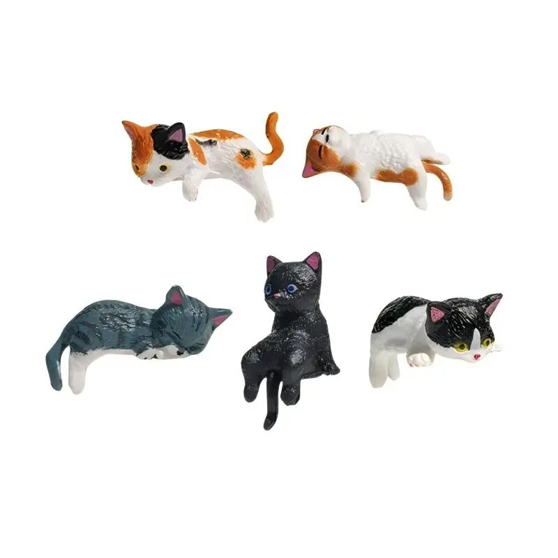 Миниатюрные фигурки кошек WYMECT, набор из 5 штук