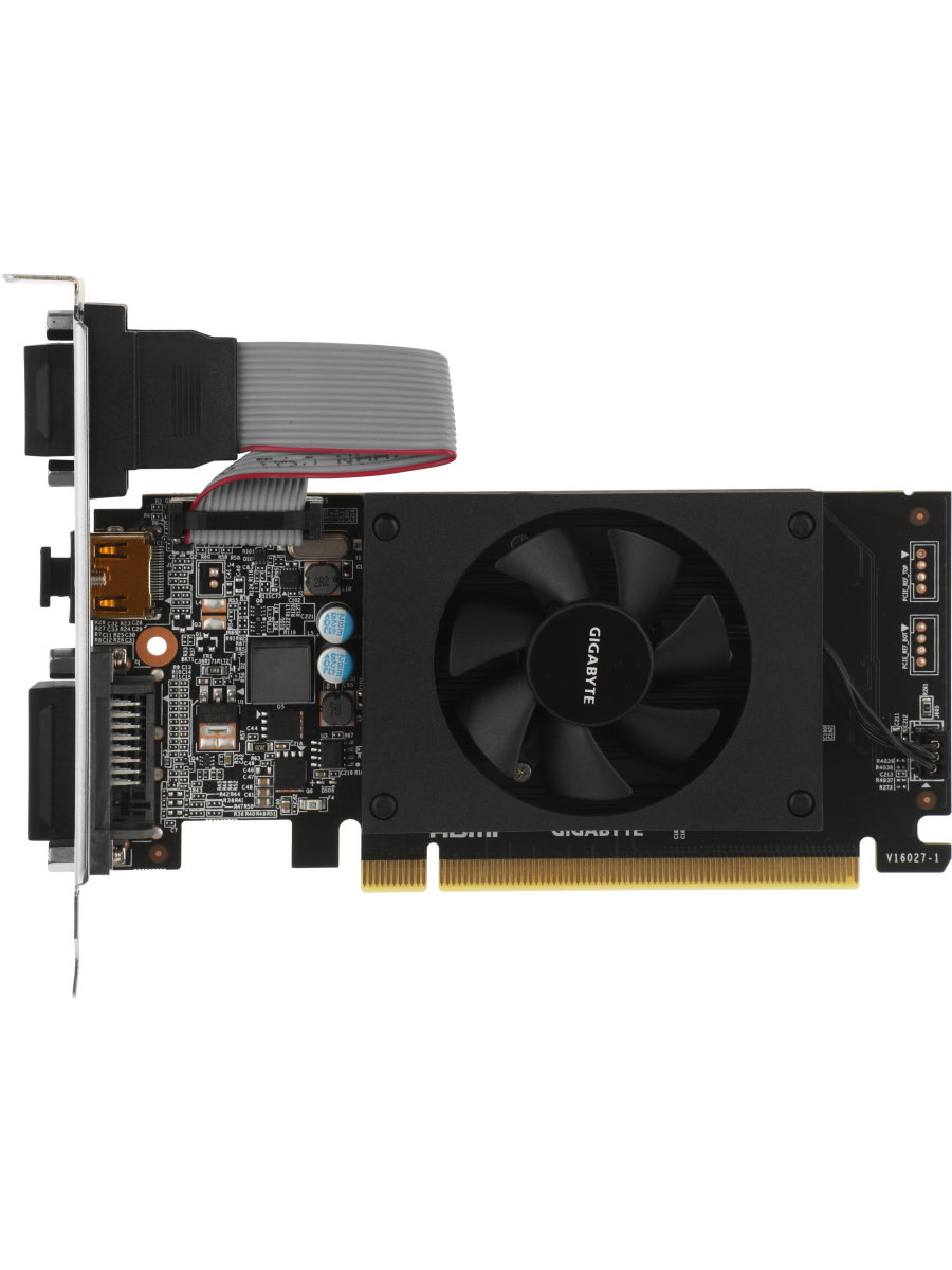 Видеокарта Gigabyte PCI-E 2.0 GV-N710D3-2GL 2.0 NV GT710 2Gb 64bit DDR3 954/1600 Ret low profile