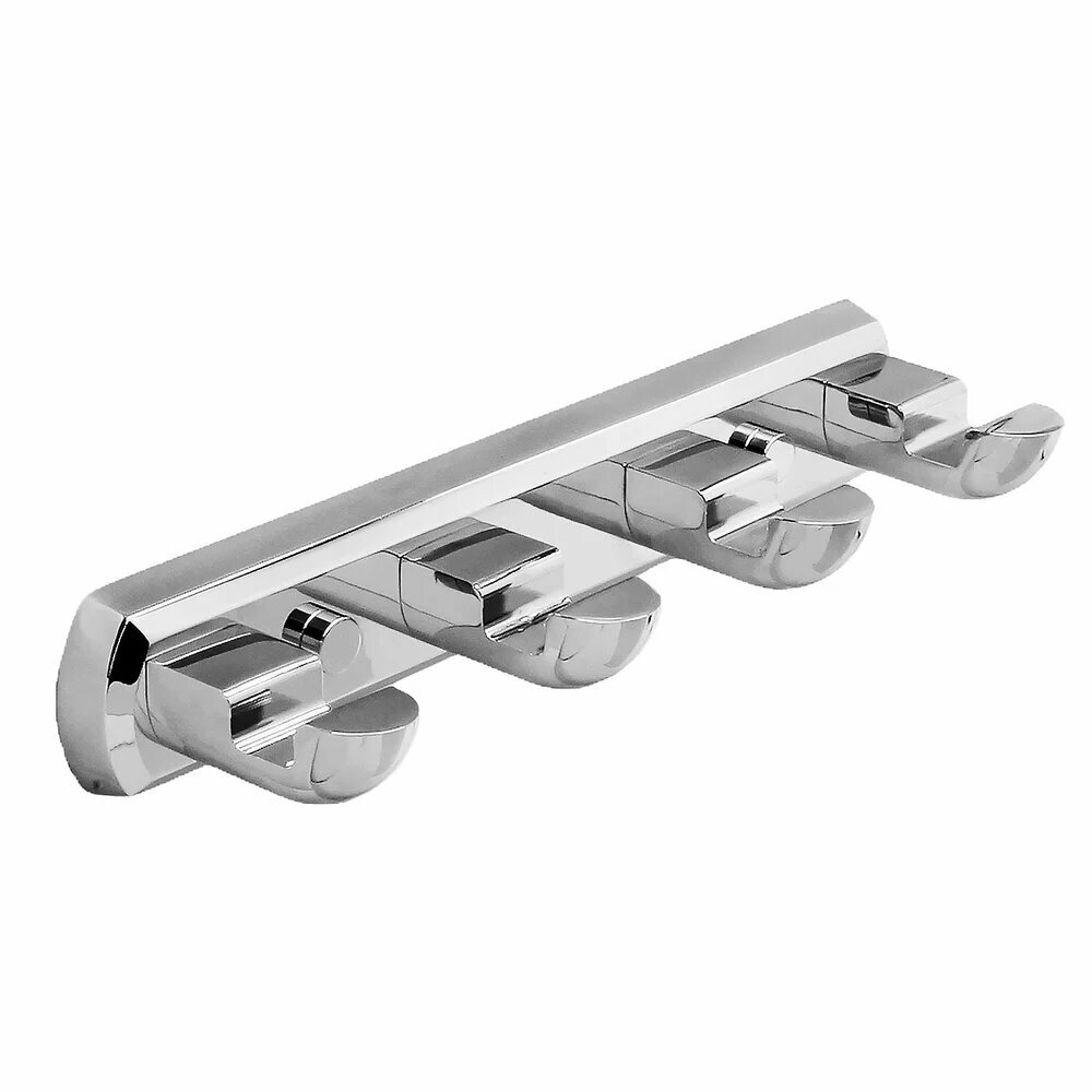 Крючок Wasserkraft Kammel K-8374 4 крючка, хром, вешалка для полотенец в ванную, на шурупах