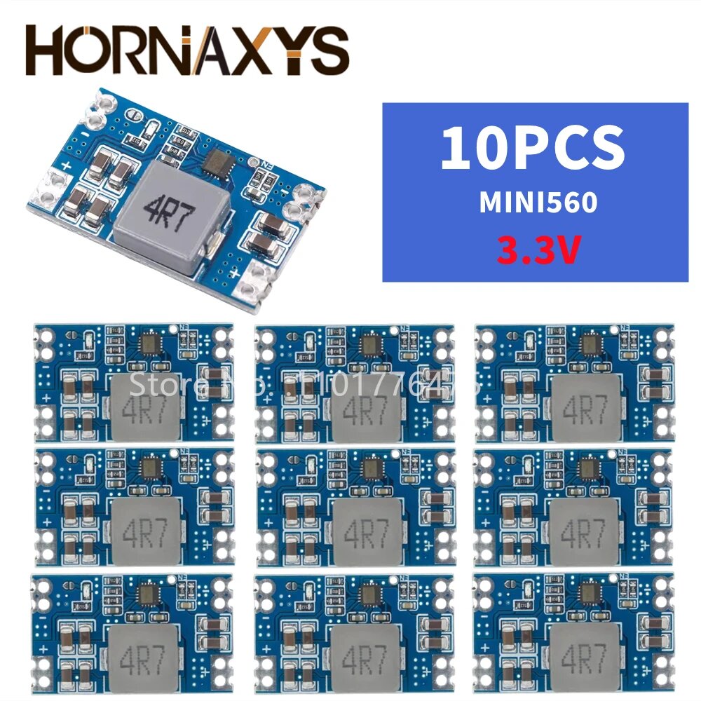HORNAXYS Mini560 5A DC-DC модуль понижающего преобразователя Mini560-3.3V 10pcs