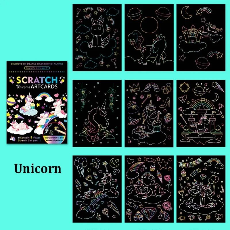 Детский набор для скретчинга JOKEJOLLY Unicorn