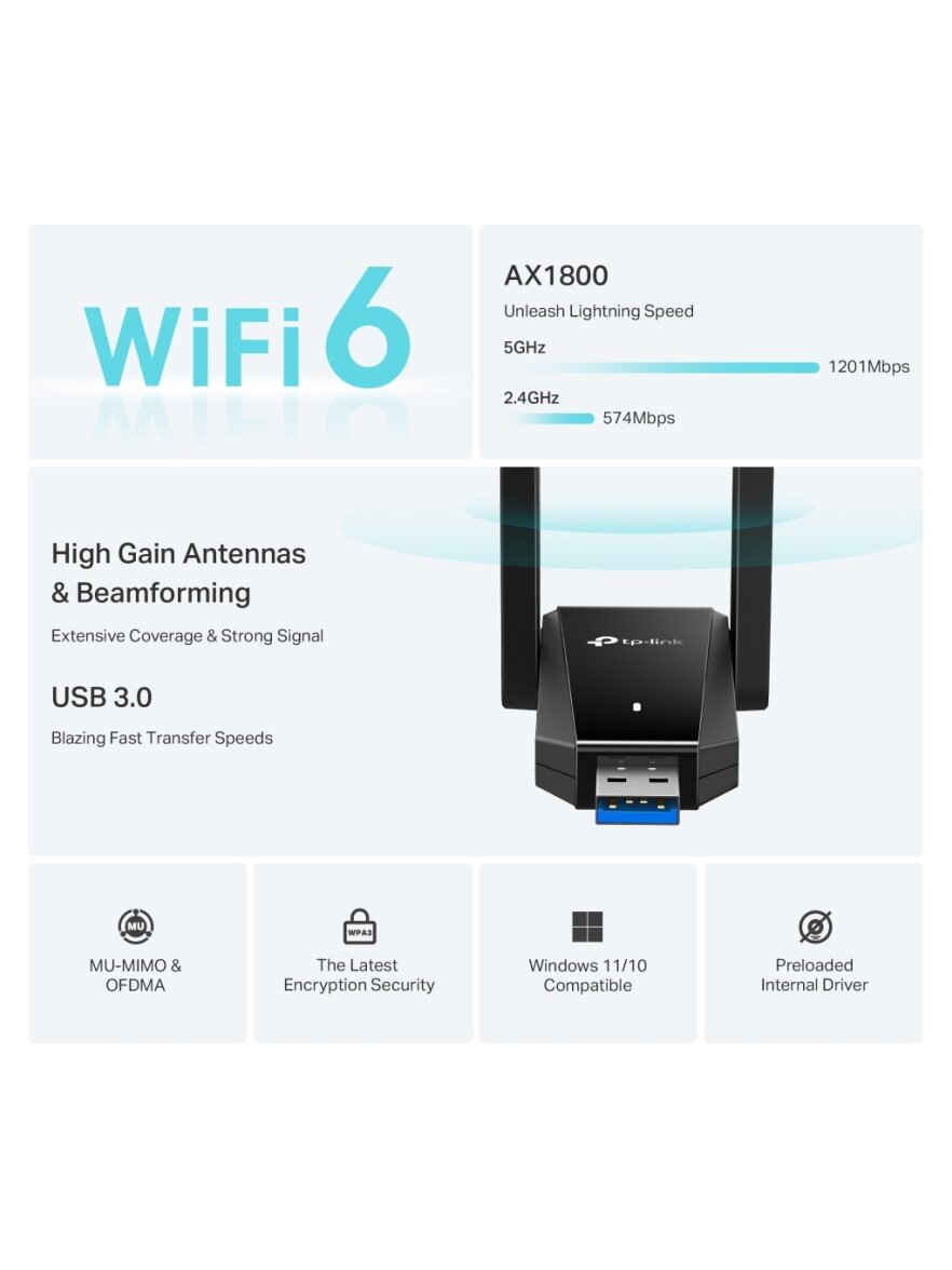 Wi-Fi USB-адаптер Tp-link Archer TX30U Plus — фото 1