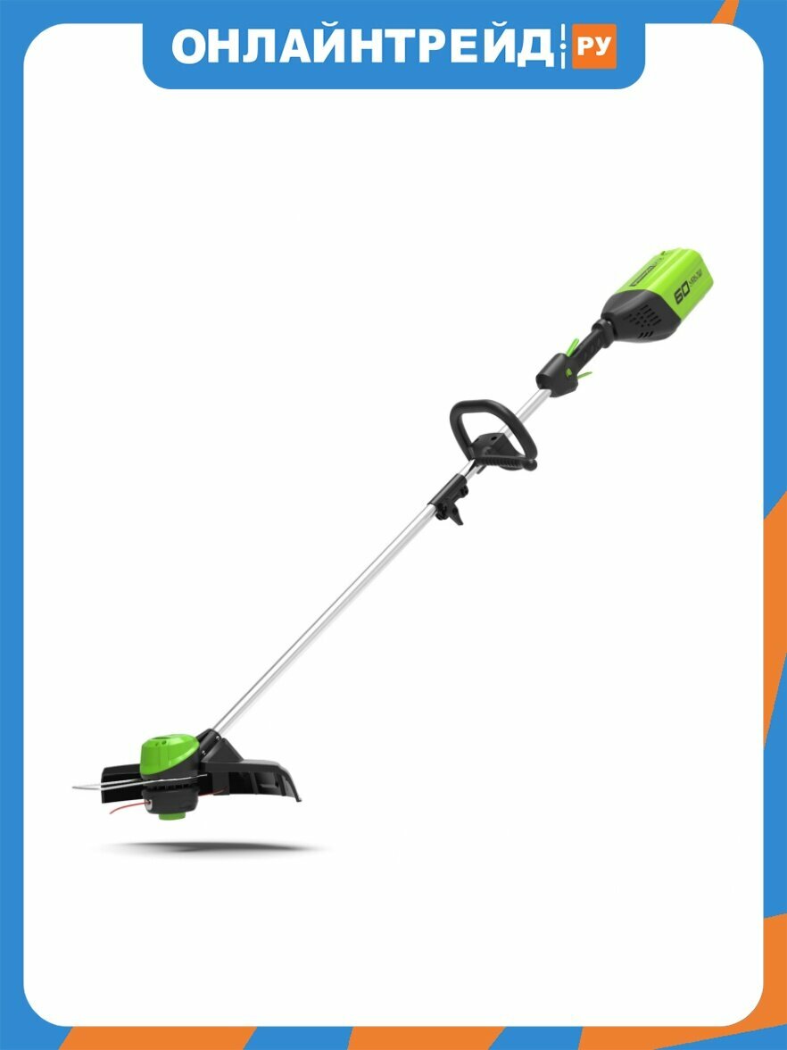 Триммер аккумуляторный Greenworks GD60LT, 60V, 40 см, бесщеточный, без АКБ и ЗУ