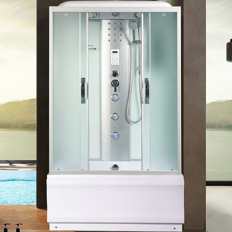 Душевая кабина River Sena 120x80 10000001133 профиль хром, с гидромассажом