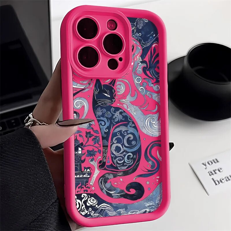 Черный чехол для iPhone 13 с подсолнухами, силикон