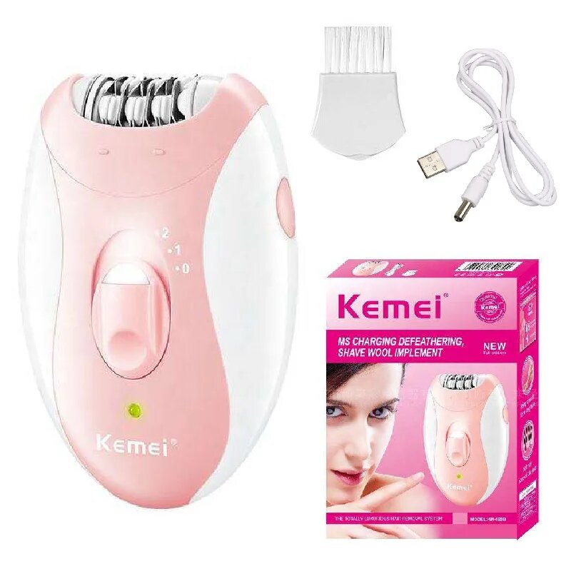 Kemei Эпилятор женский KM-189B, розовый