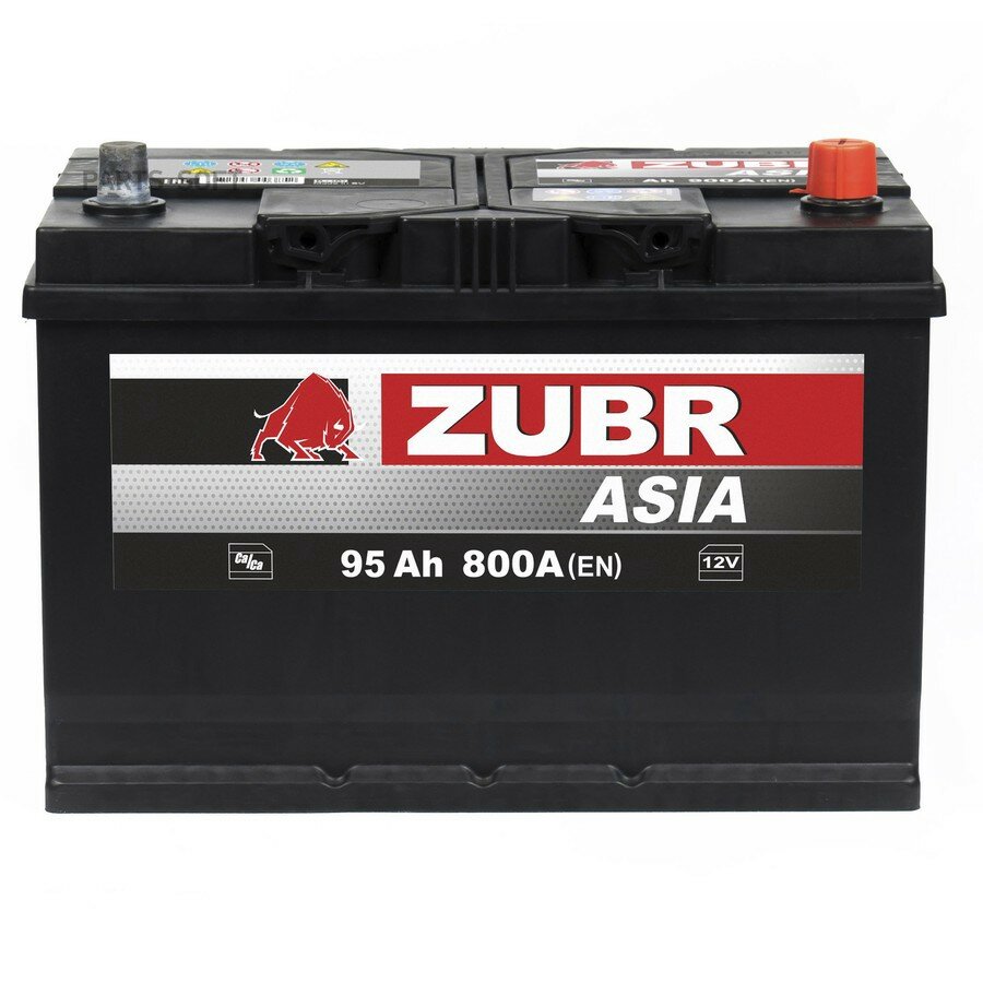 (204) ZSA950 ZUBR AKB АКБ ZUBR Ultra Asia 95Ah R+ (ZSA950) (-/+) 12V 820A EN 303х175х228 от официального дистрибьютора, ZUBR AKB, артикул ZSA950