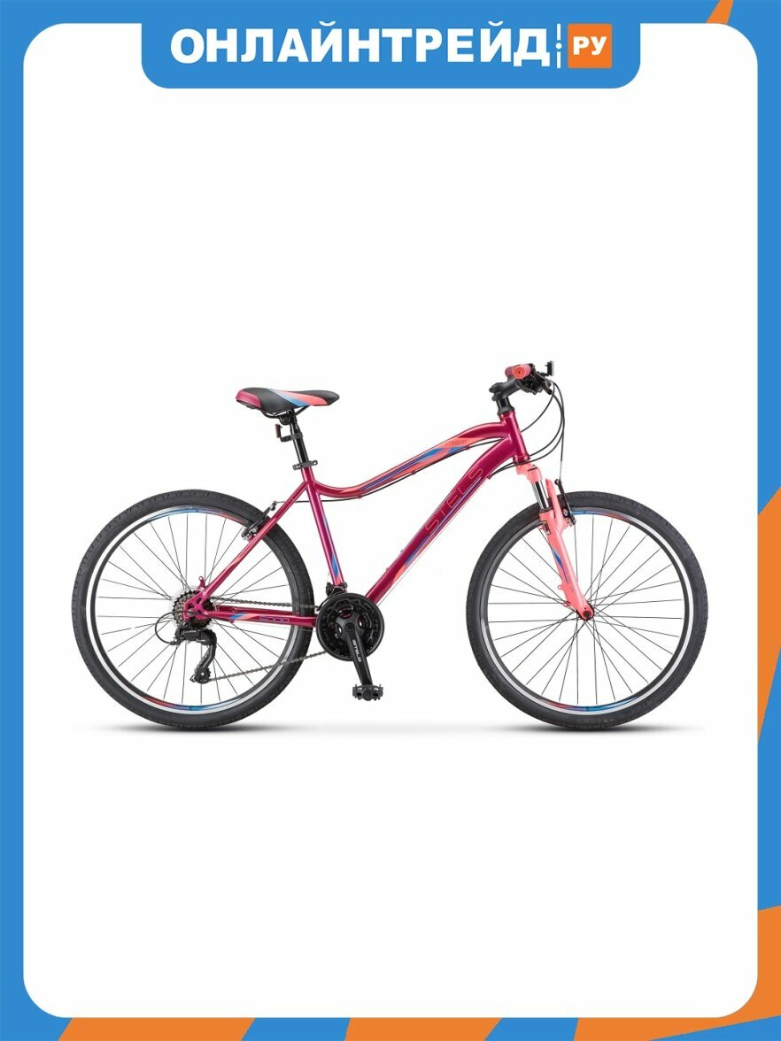 Женский велосипед Stels 26" Miss 5000 V (рама 18) V050 Вишневый/розовый