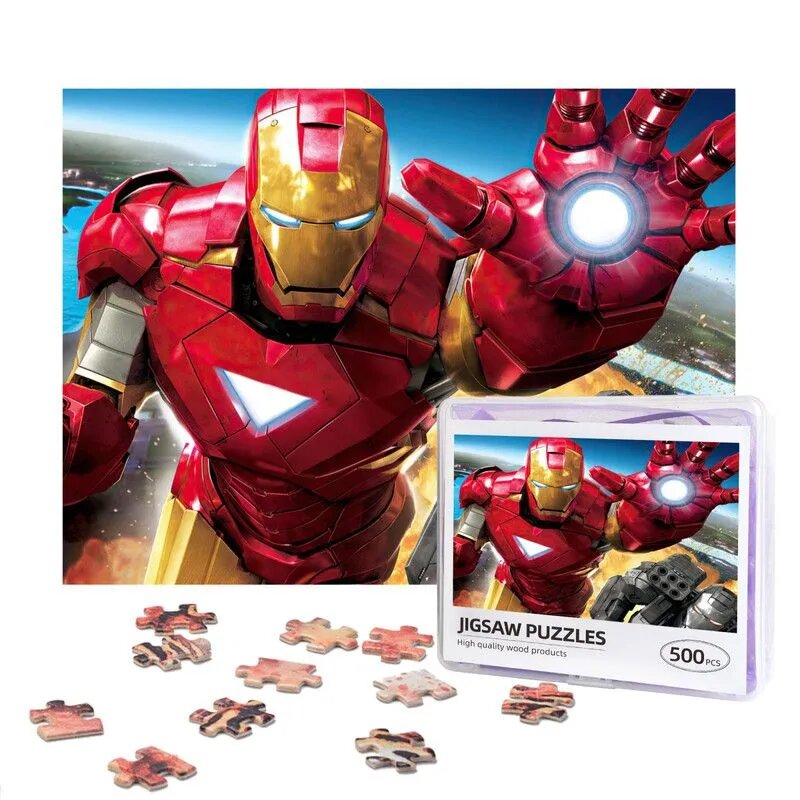 Iron Man Деревянный пазл Марвел Деревянные пазлы Железный человек Marvel