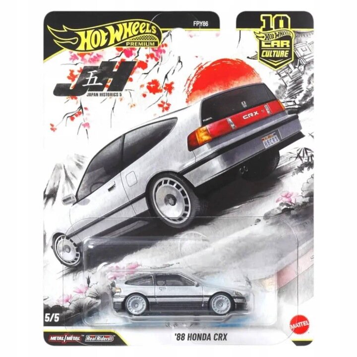 Игрушечный транспорт Hot Wheels PREMIUM - Car Culture Japan Historics 5/5 '88 Honda CRX 1:64 - Хот Вилс JKF13