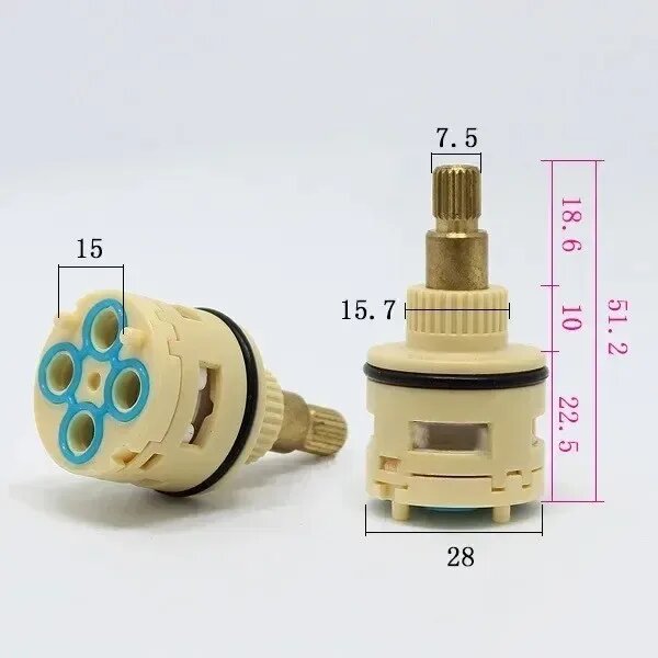 Картридж для смесителя из латуни 28mm Dia. 4P