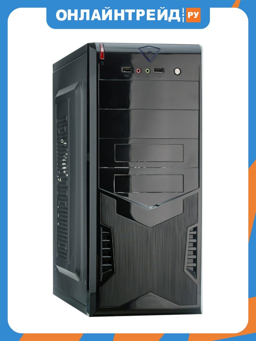 Корпус с блоком питания Exegate CP-604-CP500, черный (EX280389RUS)