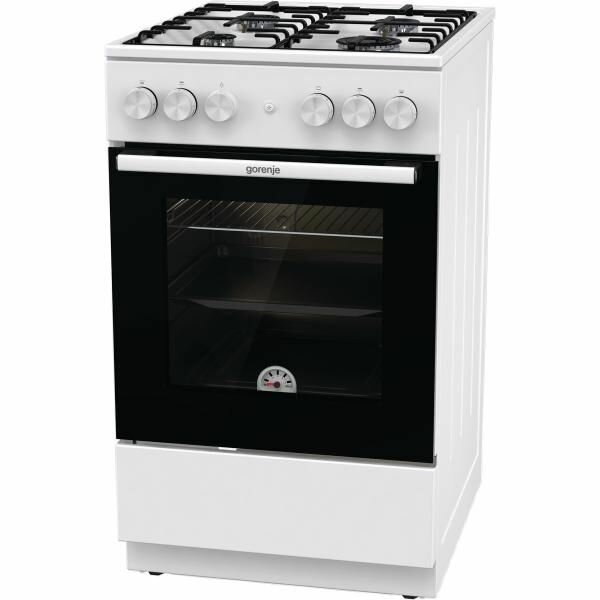 Плита газовая Gorenje GG5A12WH, 50 см, 4 конфорки, 70 л, белый