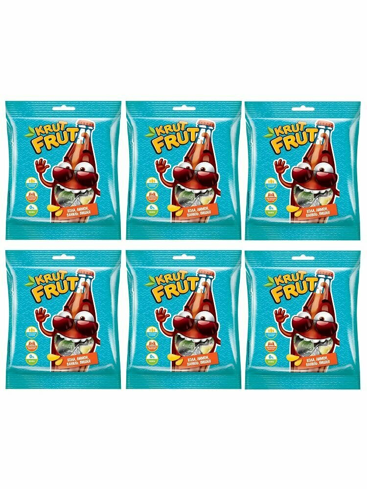 KrutFrut Жевательный мармелад в форме бутылочек, 70 гр, 6 уп
