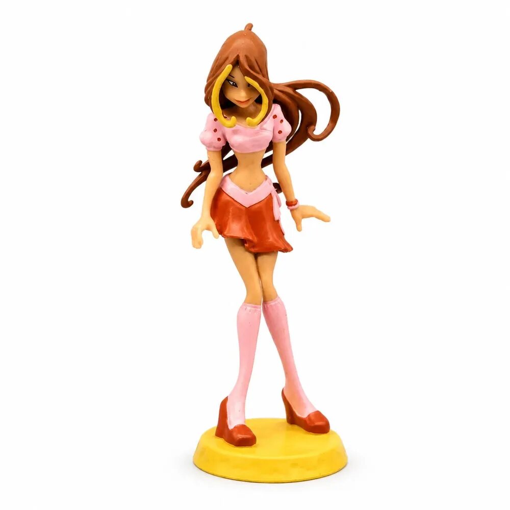 Фигурка Winx Club Flora Trendy Fairies, коллекционная фигурка Флора на подставке, Pandecon Greece