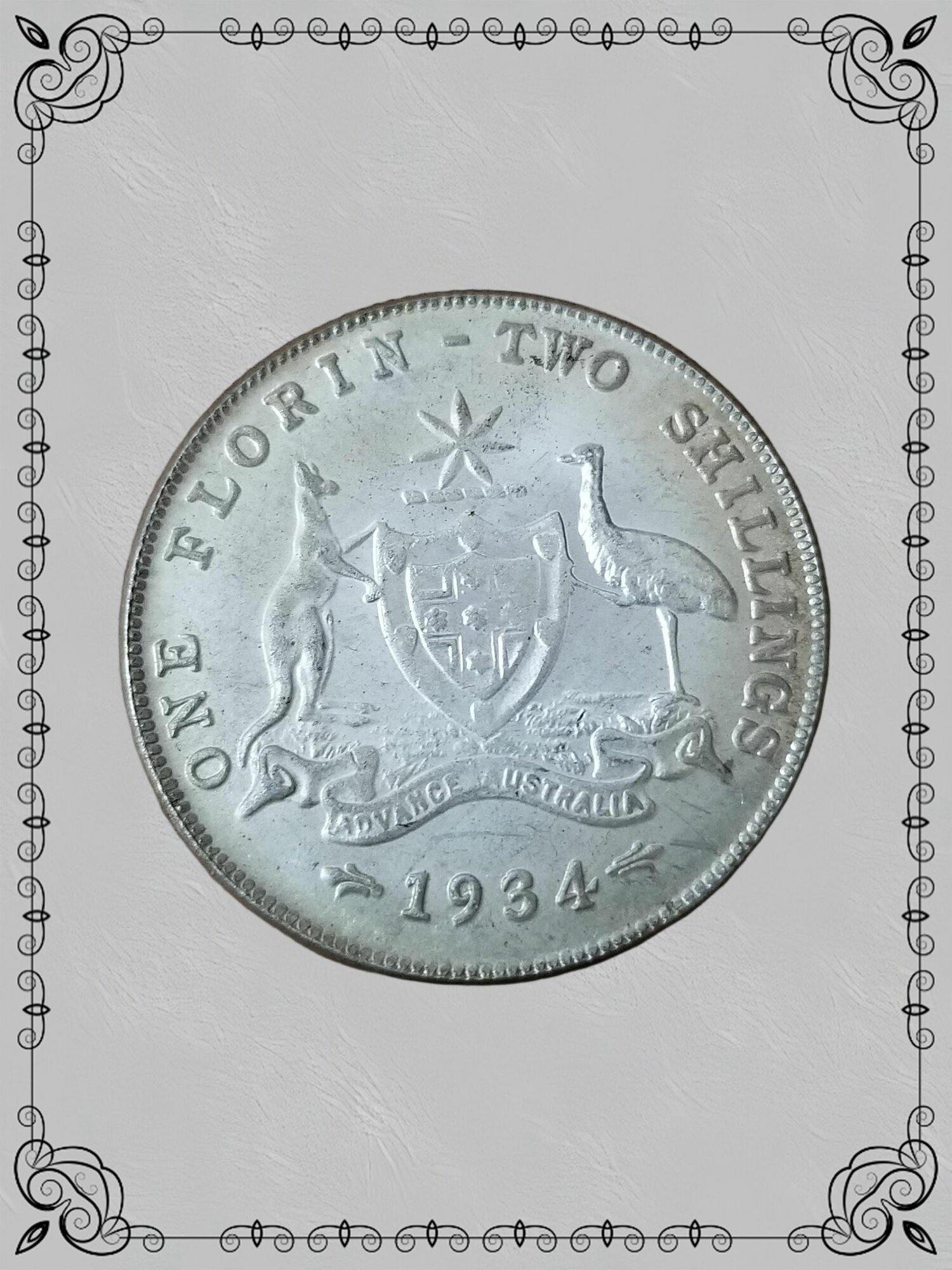 Британская Австралия 1934 1 пенни Король Георг V