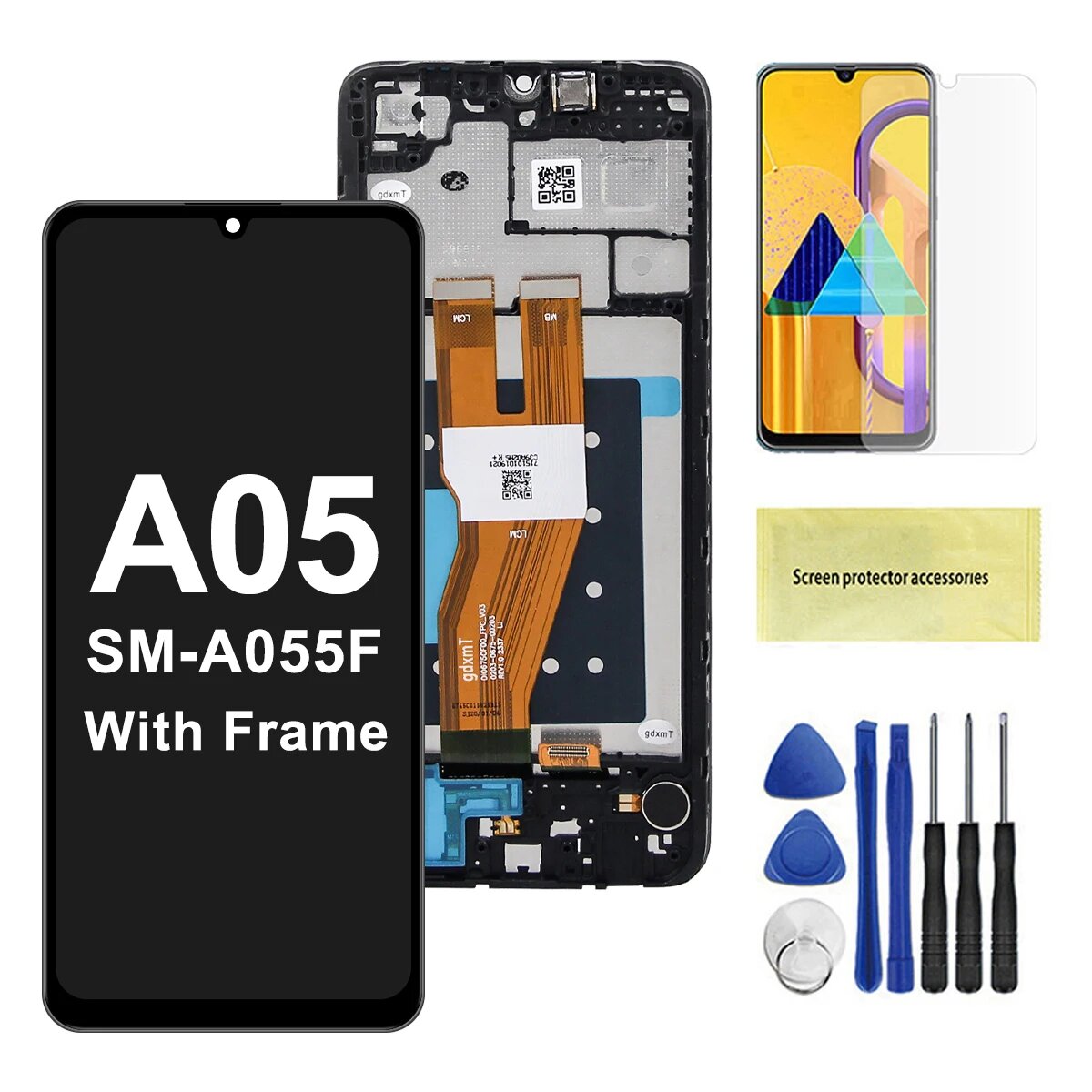 Дисплей для Samsung A05 SM-A055F Black With Frame