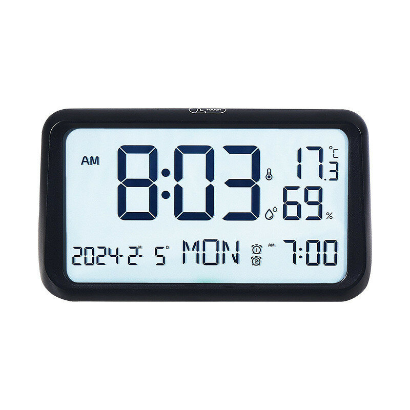 Modern minimalist lcd напольные часы с будильником календарь ночник для гостиной декор black