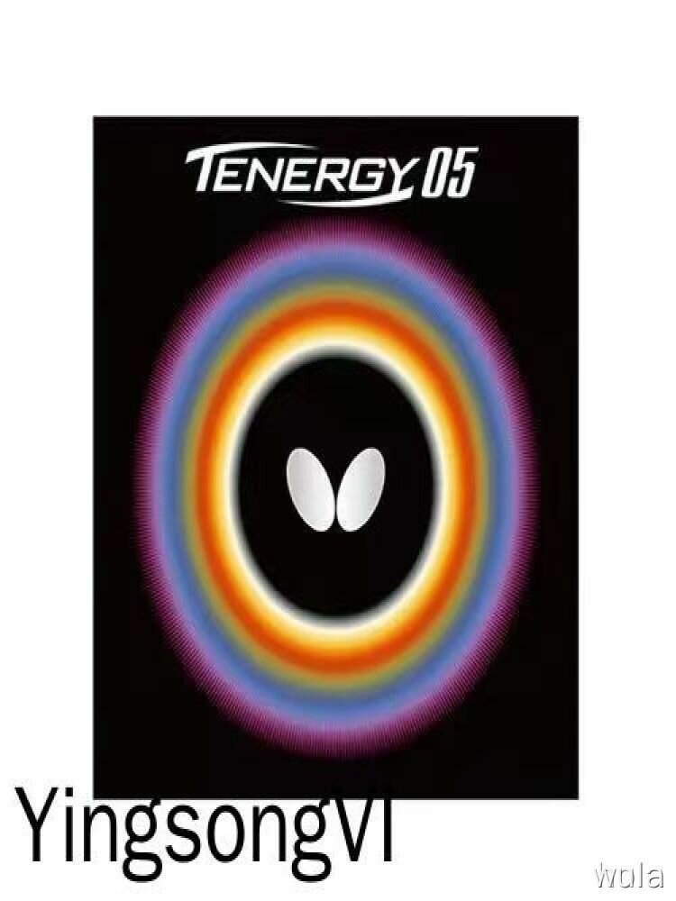 Накладка для ракетки TENERGY 05 от Butterfly с цветным дизайном и логотипом для тренировок и соревнований