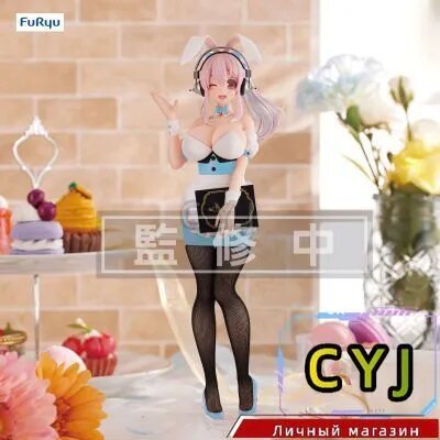 FuRyu аниме фигура/SUPER SONICO BiCute Bunnies Figure Waitress Blue/CYJ