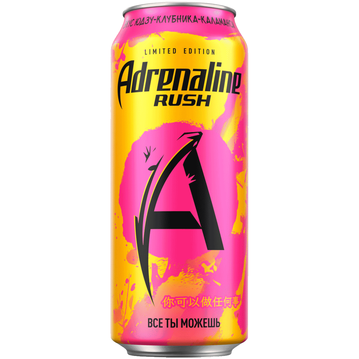 Энергетический напиток Adrenaline Rush со вкусом юдзу-клубники-каламанси 0,449 л ж/б