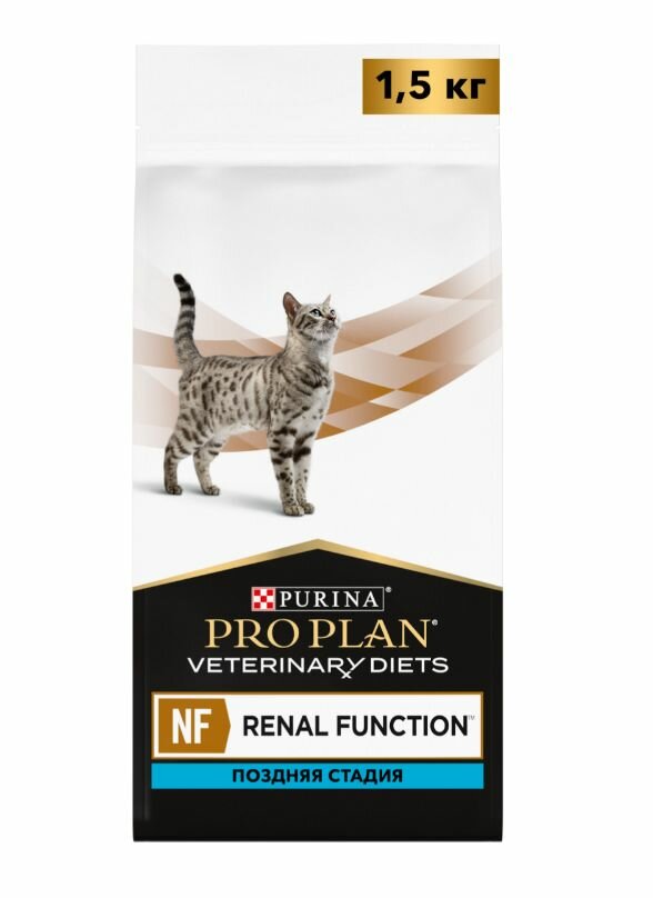 Сухой корм для кошек Pro Plan Veterinary Diets NF Renal при поздней стадии хронической почечной недостаточности 1,5 кг