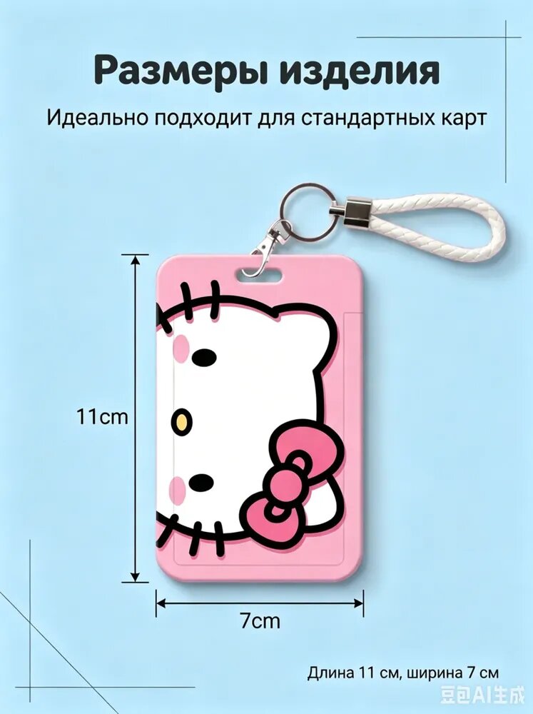 Бейджик для пропуска hello kitty — фото 1