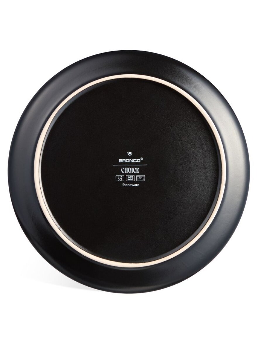 Набор тарелок обеденных Bronco "choice black" 26,5 см, 4 шт