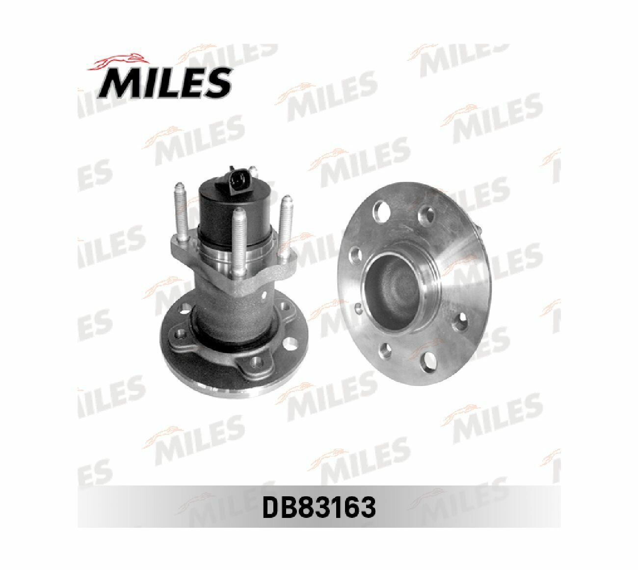 Ступица с подшипником +ABS (4 отверстия), OPEL ASTRA F/G/VECTRA A/B 91-05 зад, MILES DB83163