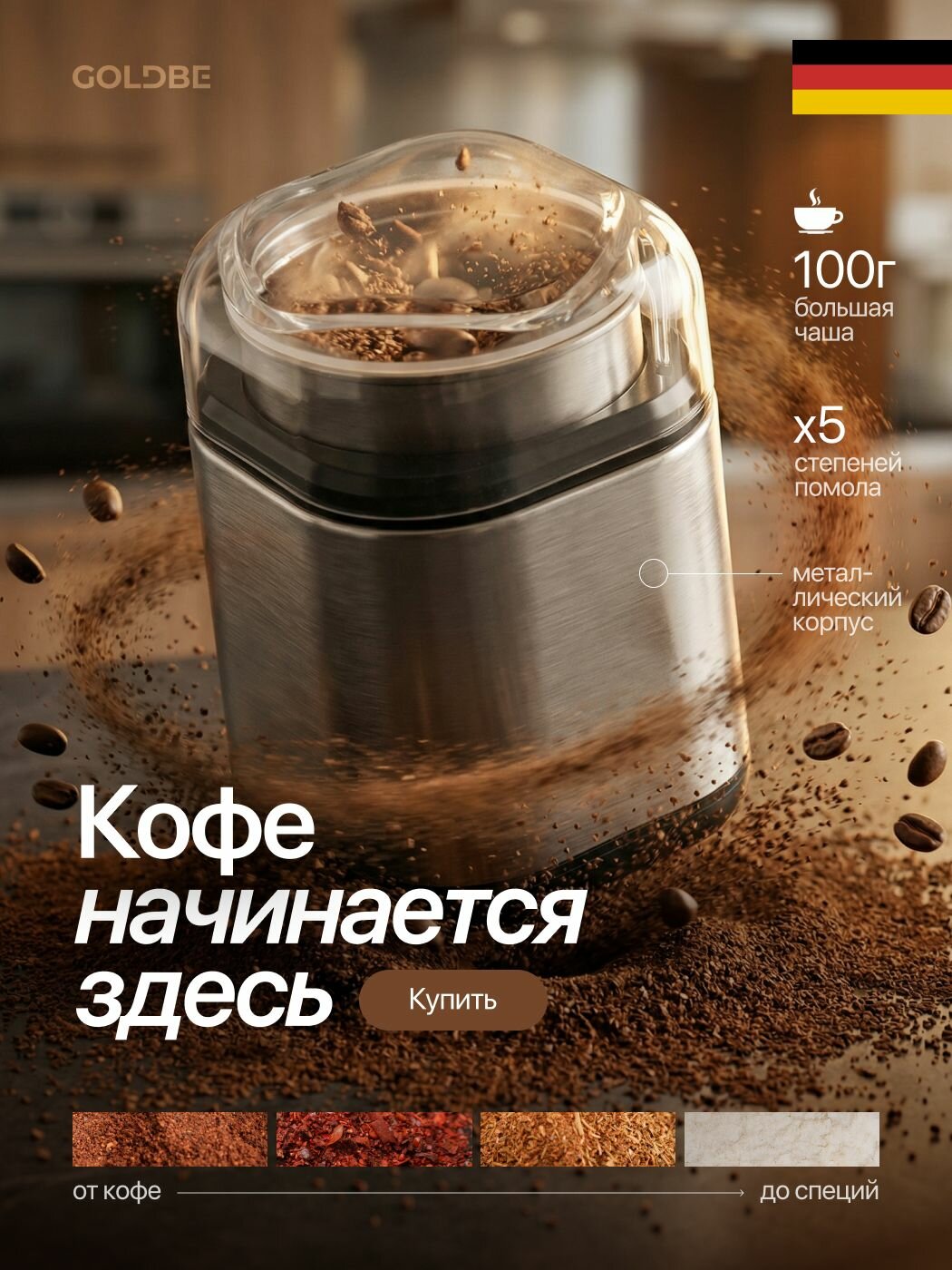 Кофемолка электрическая / кофемолка