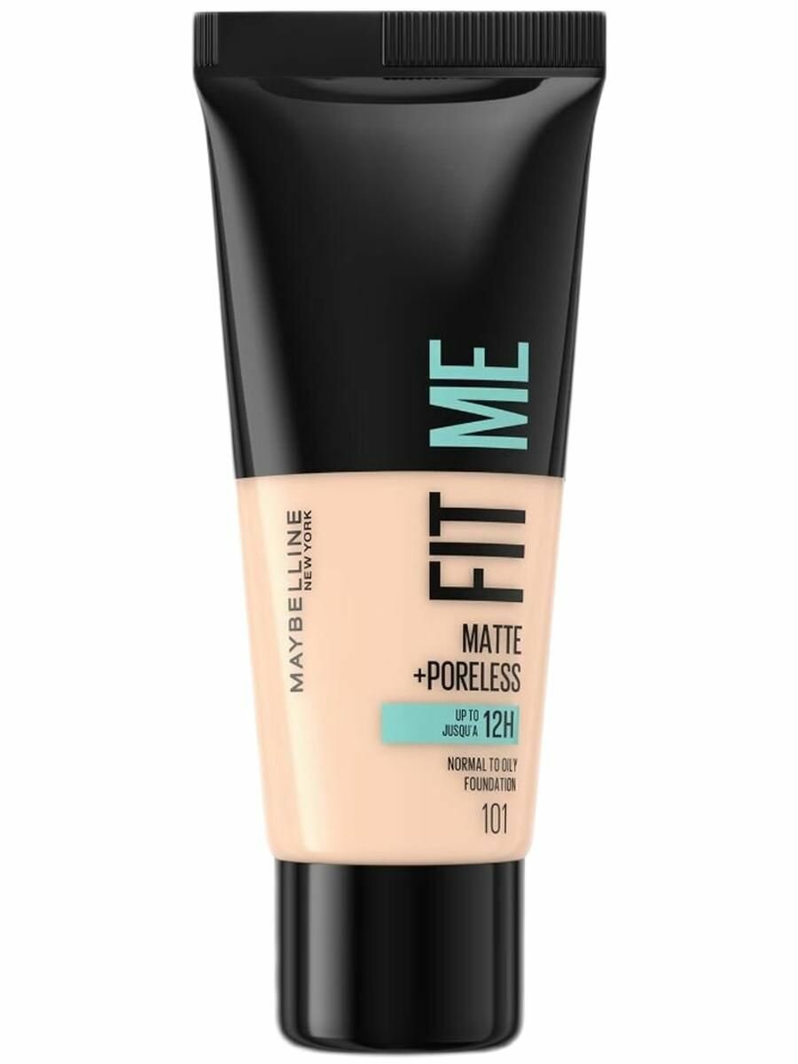 Maybelline Fit Me тональная основа матирующая тон 101 слоновая кость